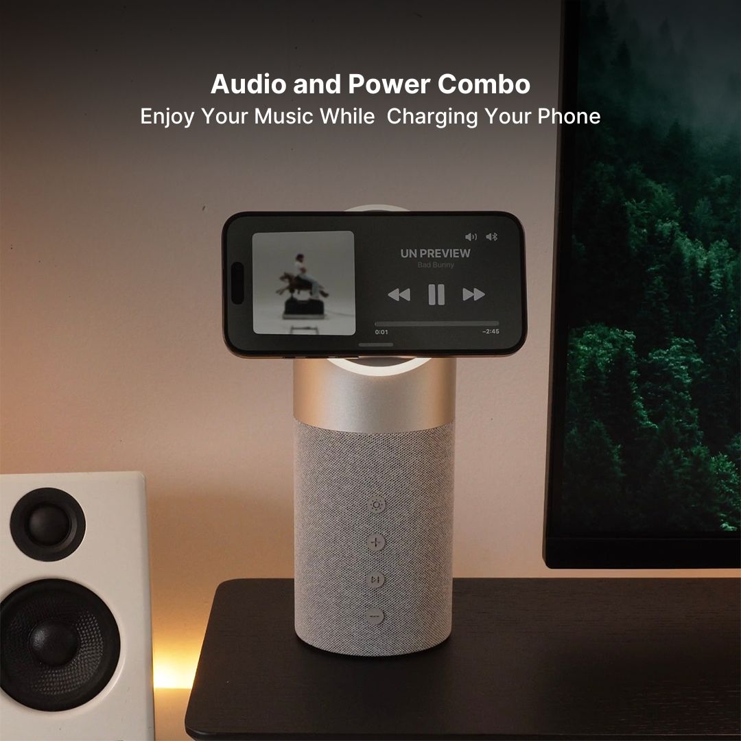 3-in-1 Wireless Charging Hub, Bluetooth Speaker & Night Light ...