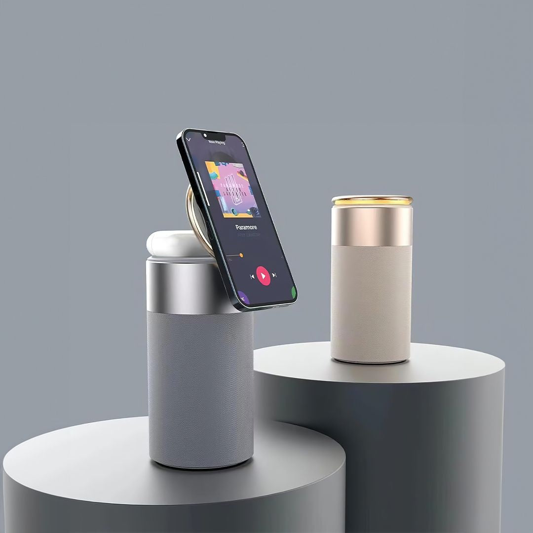 3-in-1 Wireless Charging Hub, Bluetooth Speaker & Night Light ...