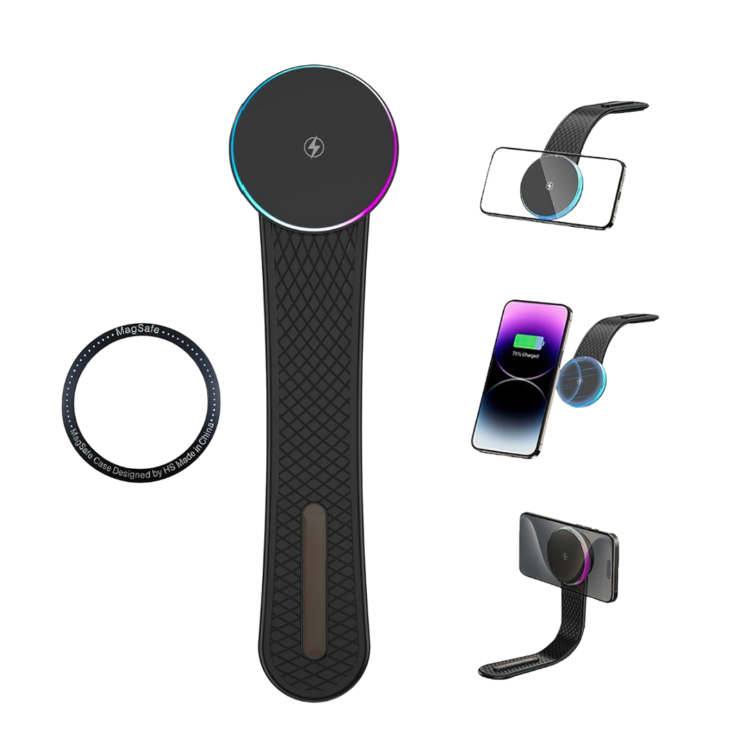 RGB Car Charger Bendable Magnetic Wireless Phone Charger – BlueBolt ...