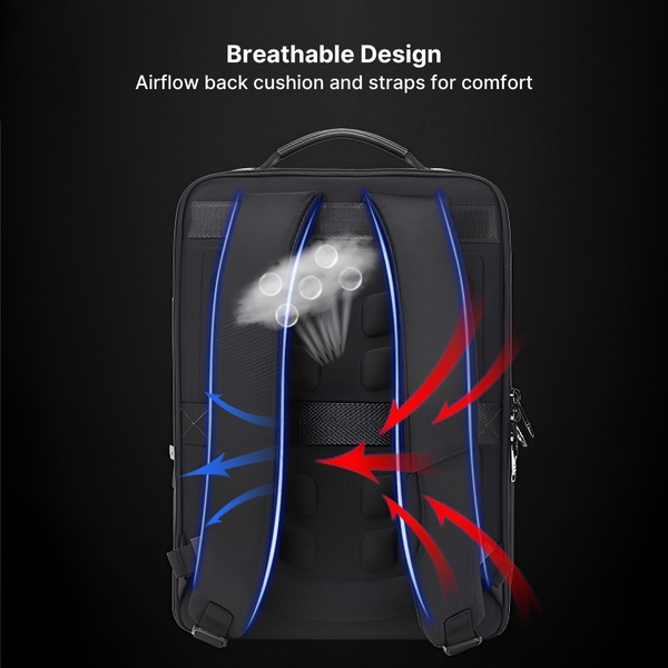 Anti-Theft Leather Laptop Backpack with USB Charging – BlueBolt Chargers