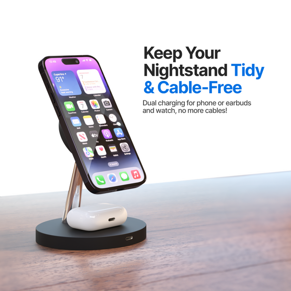 2 in 1 Wireless Charging Station – BlueBolt Chargers
