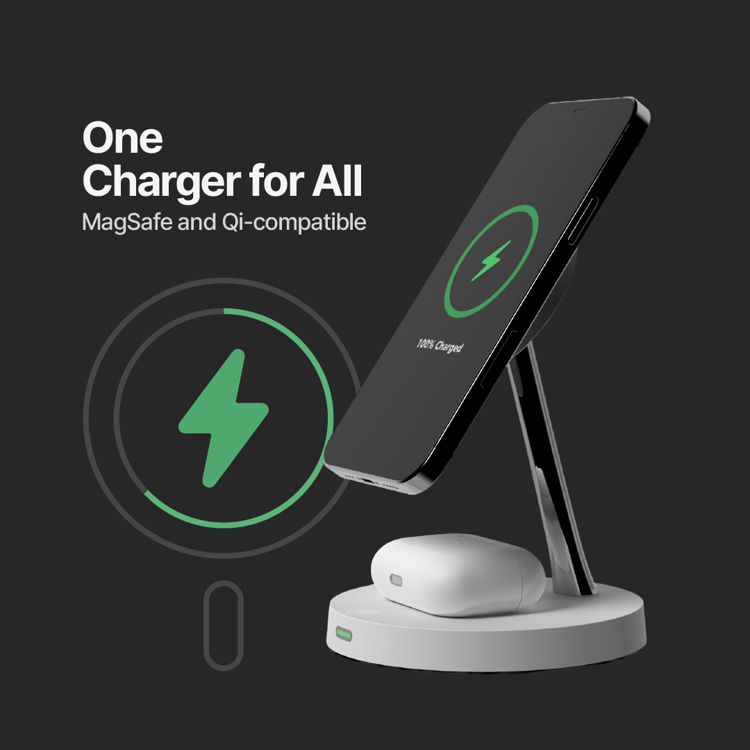 2 in 1 Wireless Charging Station – BlueBolt Chargers