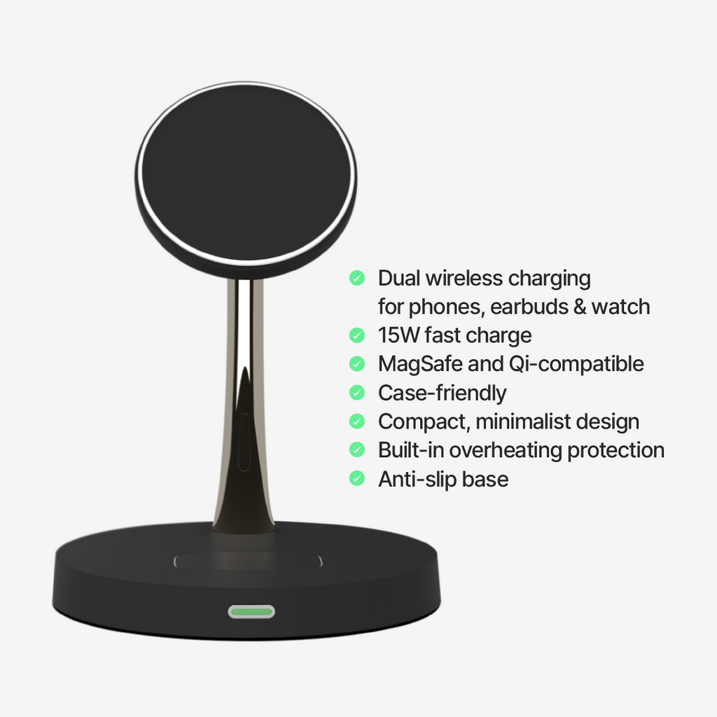 2 in 1 Wireless Charging Station – BlueBolt Chargers