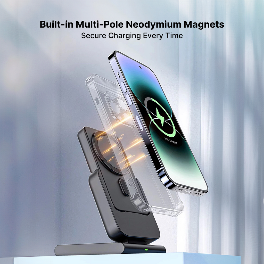PowerMag 3-in-1 Magnetic Wireless Charger with Stand – BlueBolt Chargers