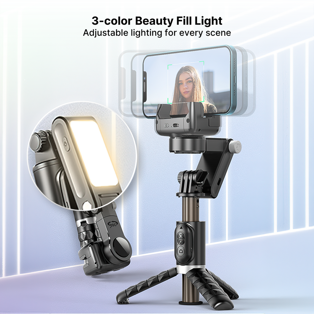 AutoFocus Tripod for Creators (360, Face Tracking, Selfie Stick, Light ...