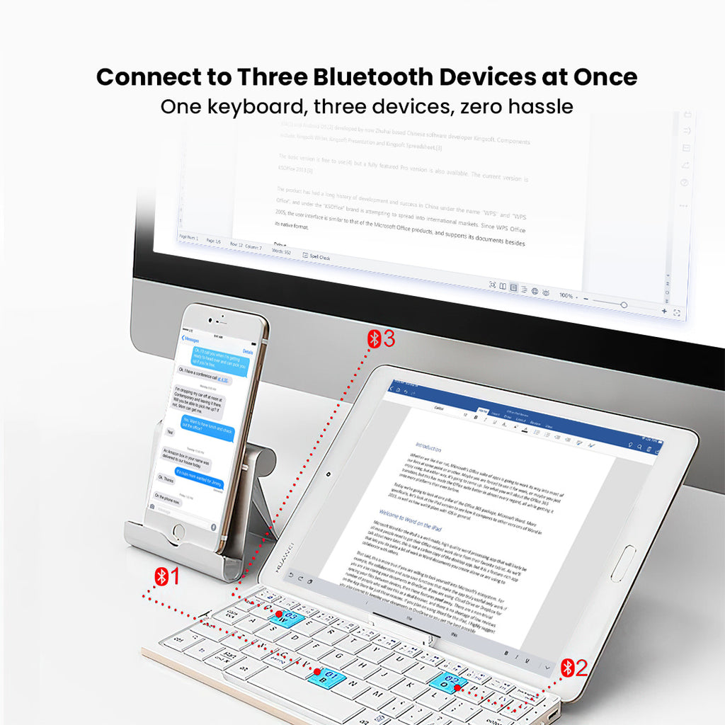 UltraFold Mini Ergonomic Wireless Keyboard with Bluetooth – BlueBolt ...