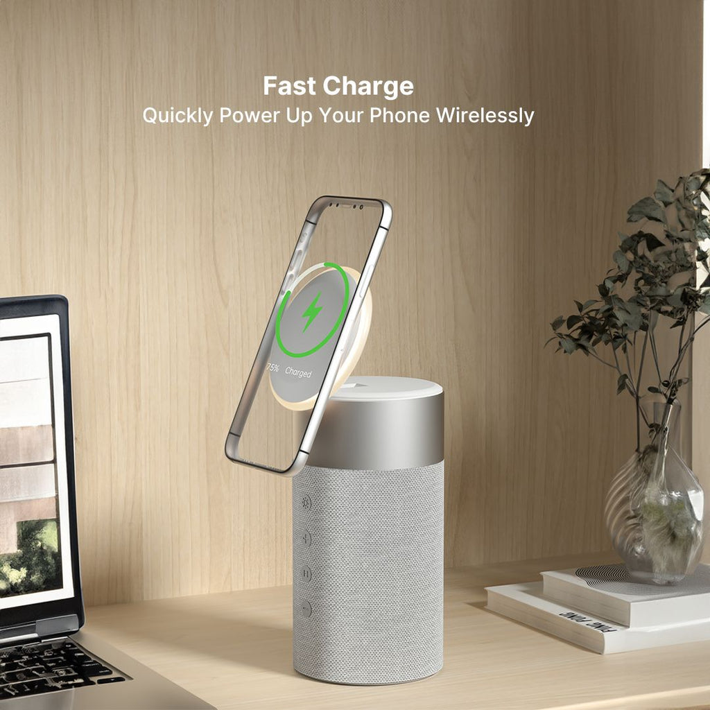 3-in-1 Wireless Charging Hub, Bluetooth Speaker & Night Light ...