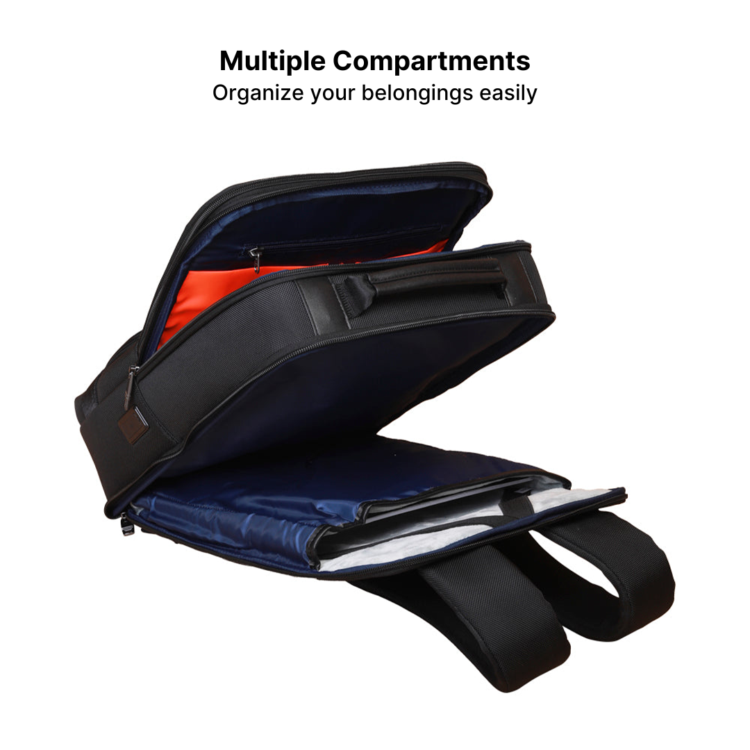 Anti-Theft Leather Laptop Backpack with USB Charging – BlueBolt Chargers