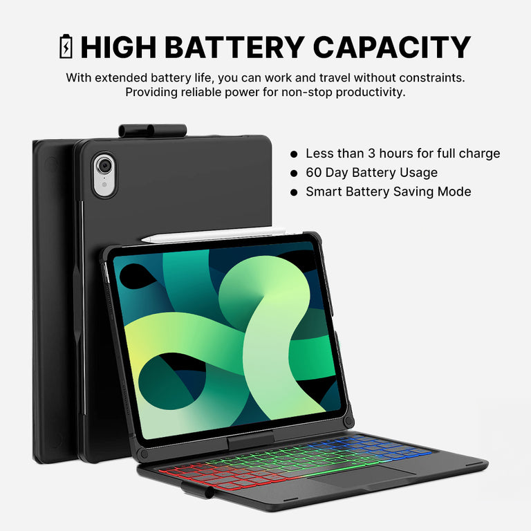 Rotate Pro Wireless Keyboard Case for iPad – BlueBolt Chargers