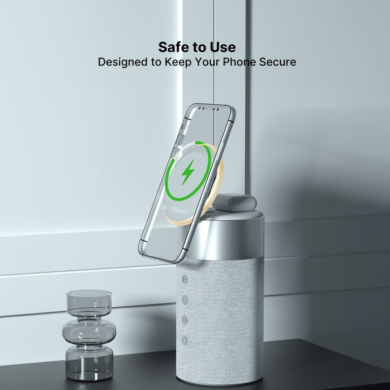 3-in-1 Wireless Charging Hub, Bluetooth Speaker & Night Light – BlueBolt Chargers