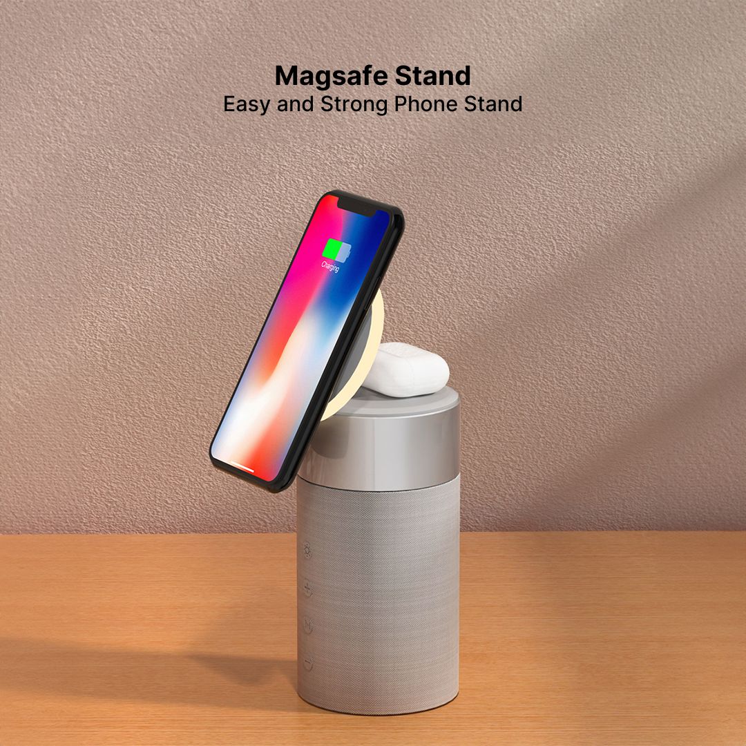 3-in-1 Wireless Charging Hub, Bluetooth Speaker & Night Light ...