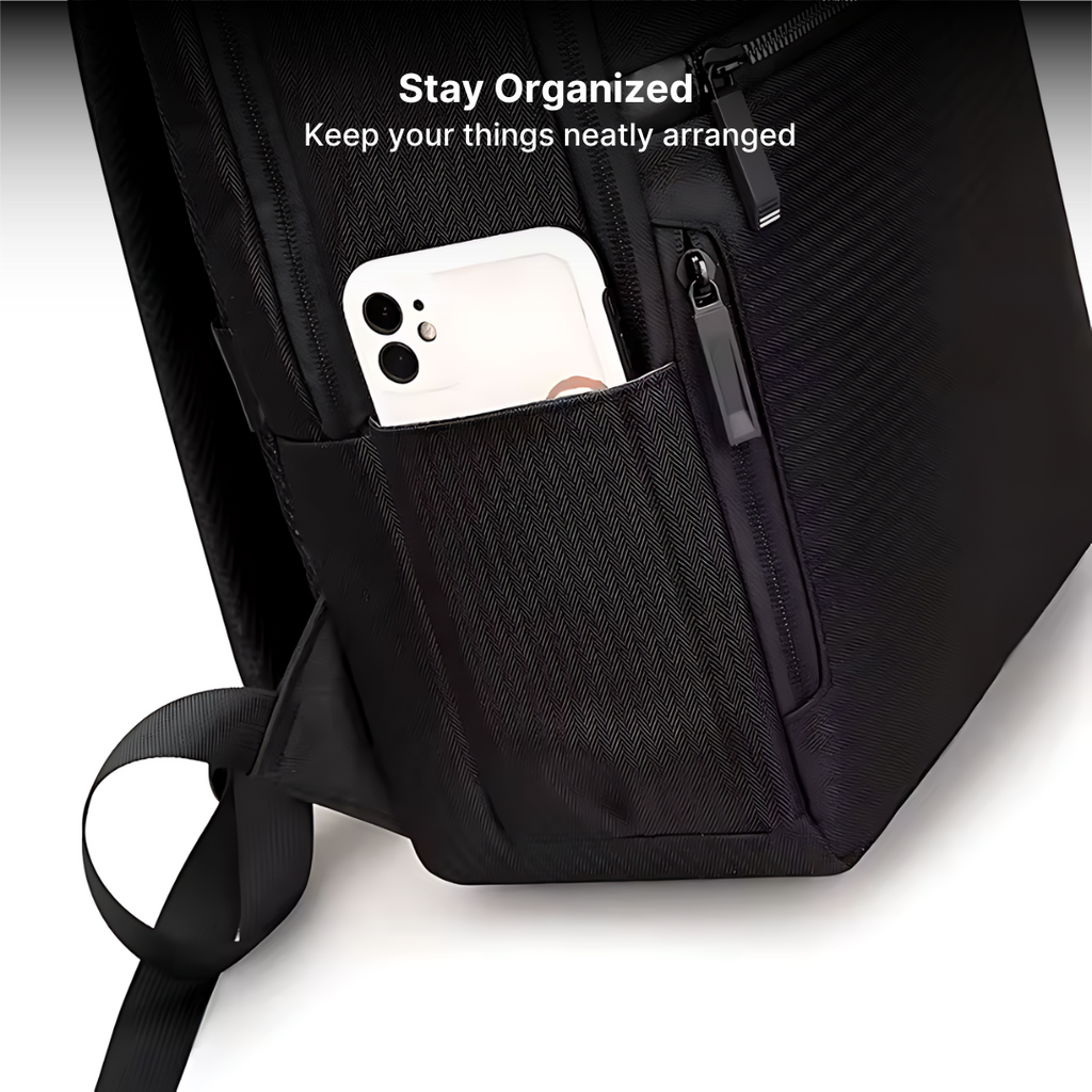 Nylon Business Backpack with Built-in USB Port – BlueBolt Chargers