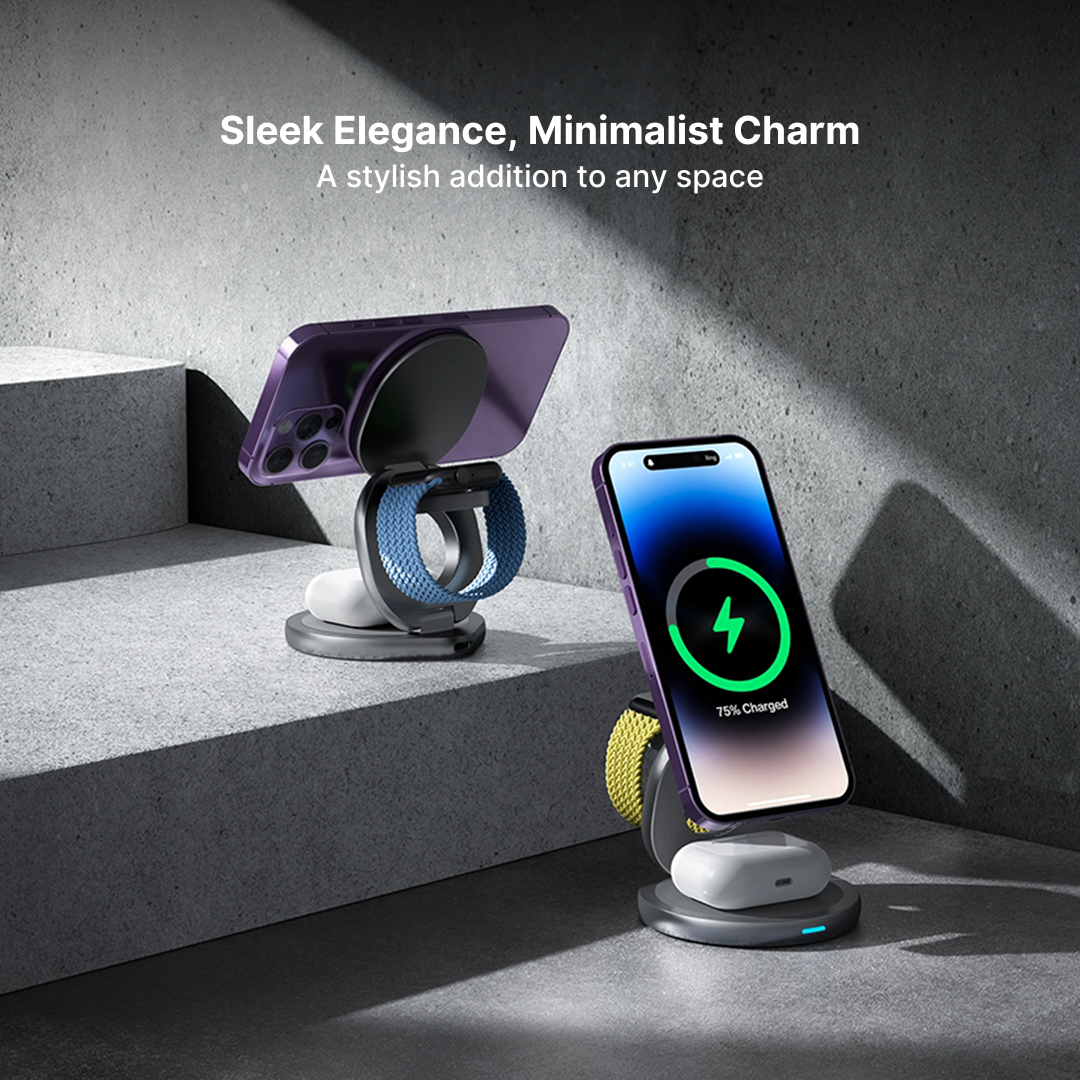 FlexCharge 3-in-1 Magnetic Wireless Charger – BlueBolt Chargers
