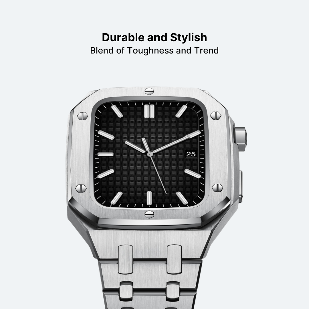 Stainless Steel Apple Watch Case and Strap – BlueBolt Chargers