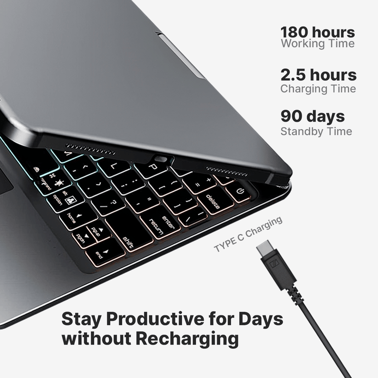 Rotate Pro Wireless Keyboard Case for iPad – BlueBolt Chargers