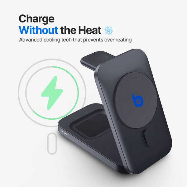 MagFlo 3 in 1 Wireless Charging Station Qi2 – BlueBolt Chargers