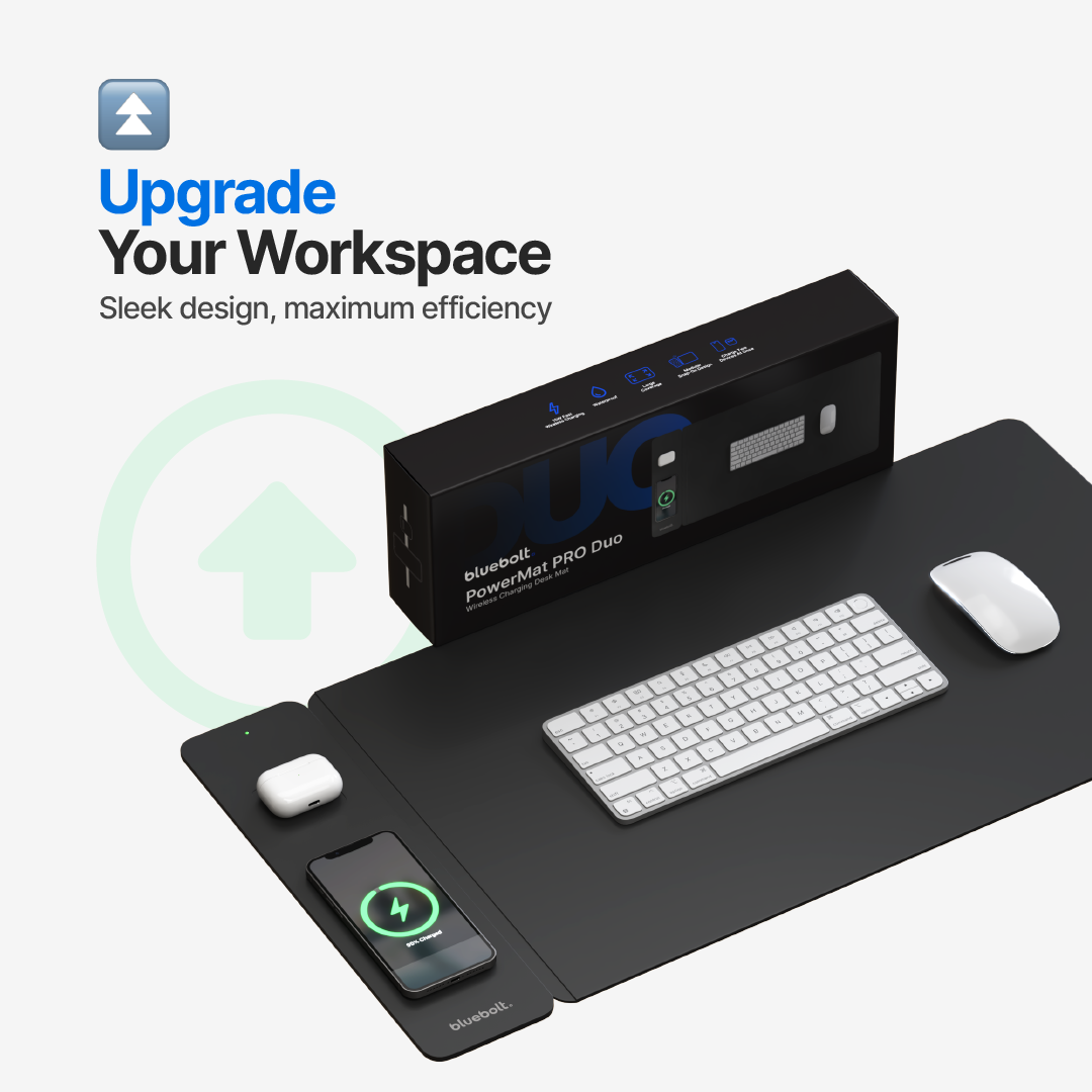PowerMat Pro DUO Wireless Charging Desk Mat – BlueBolt Chargers