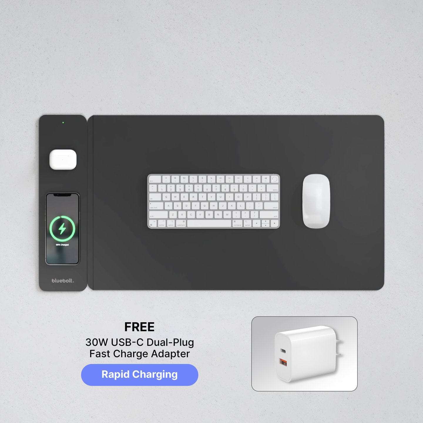 PowerMat Pro DUO Wireless Charging Desk Mat – BlueBolt Chargers