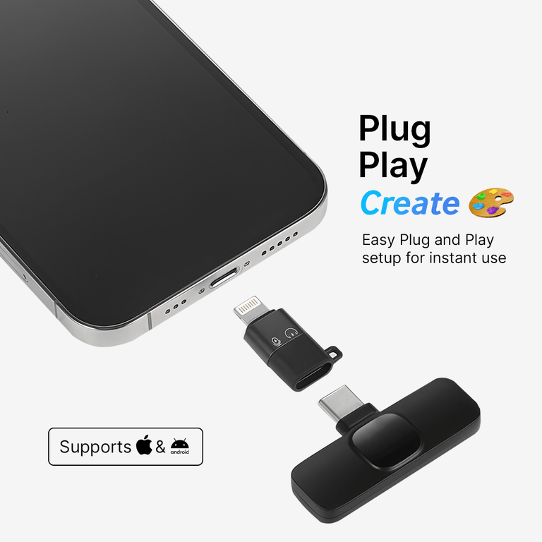 PocketPro Mini Wireless Mic for Creators – BlueBolt Chargers