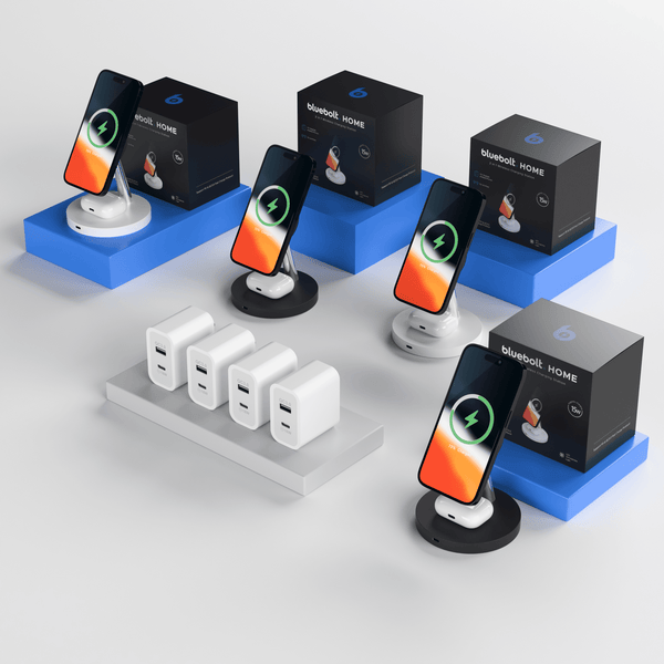 2 in 1 Wireless Charging Station Family Bundle – BlueBolt Chargers