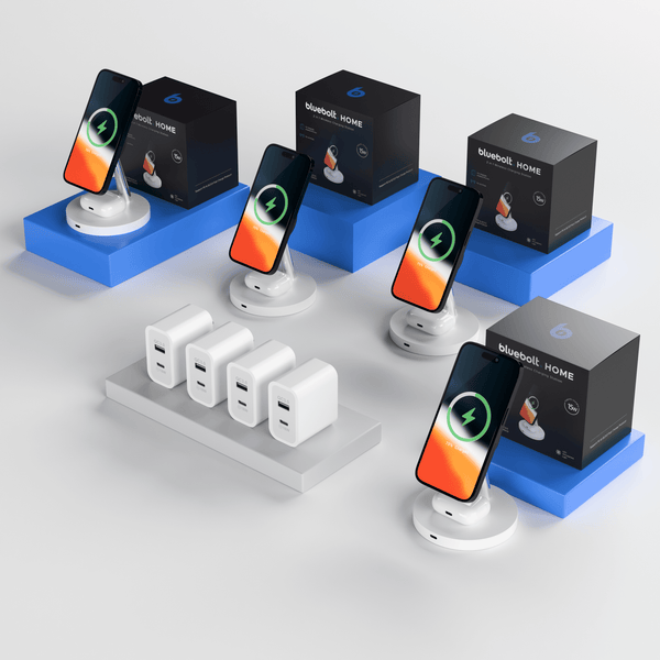2 in 1 Wireless Charging Station Family Bundle – BlueBolt Chargers